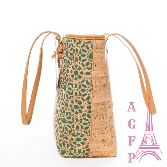 Miztique | Bags | Miztique Laser Cut Boho Cork Tote Large Handbag ...